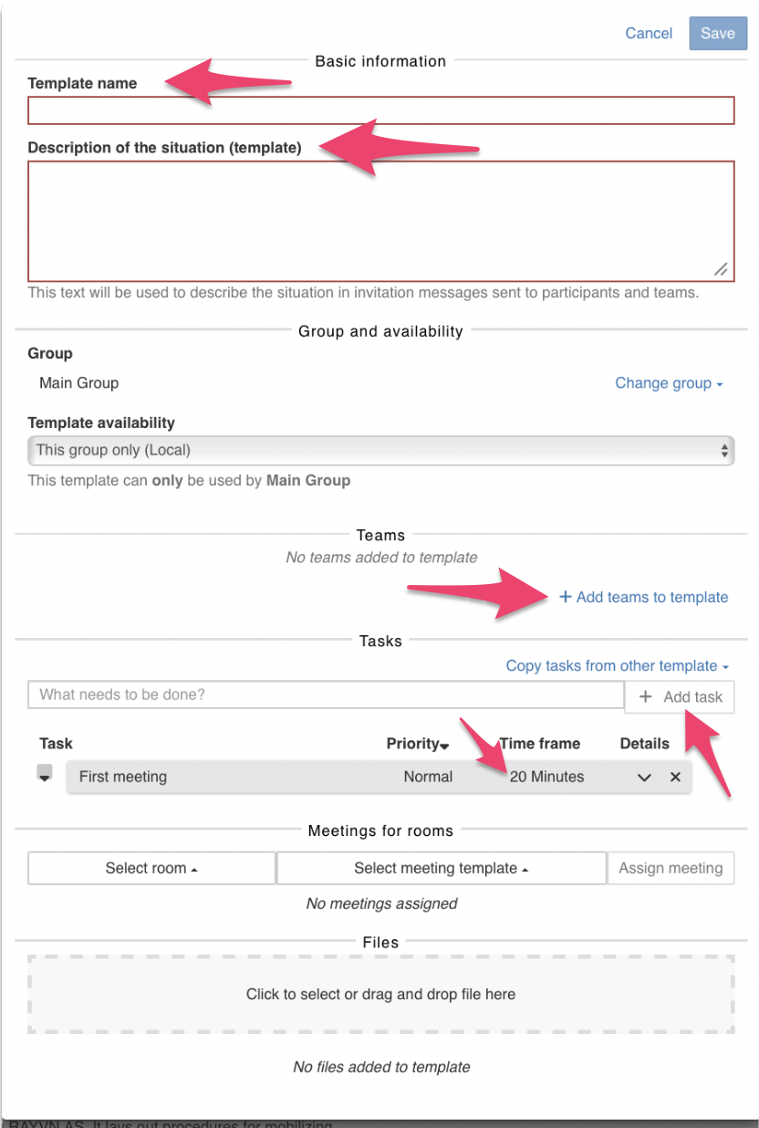 Create and edit a log template